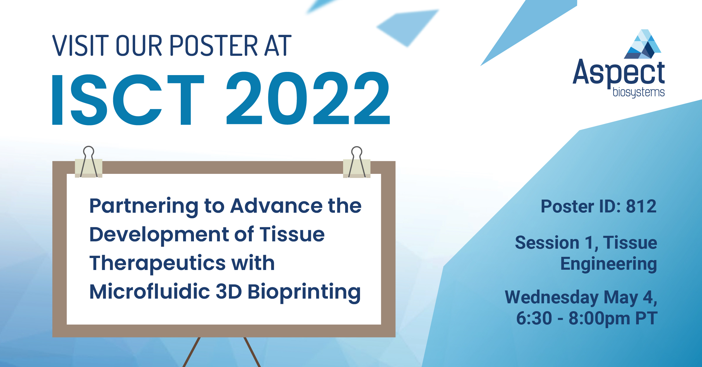 Aspect Biosystems to Present Poster at ISCT 2022