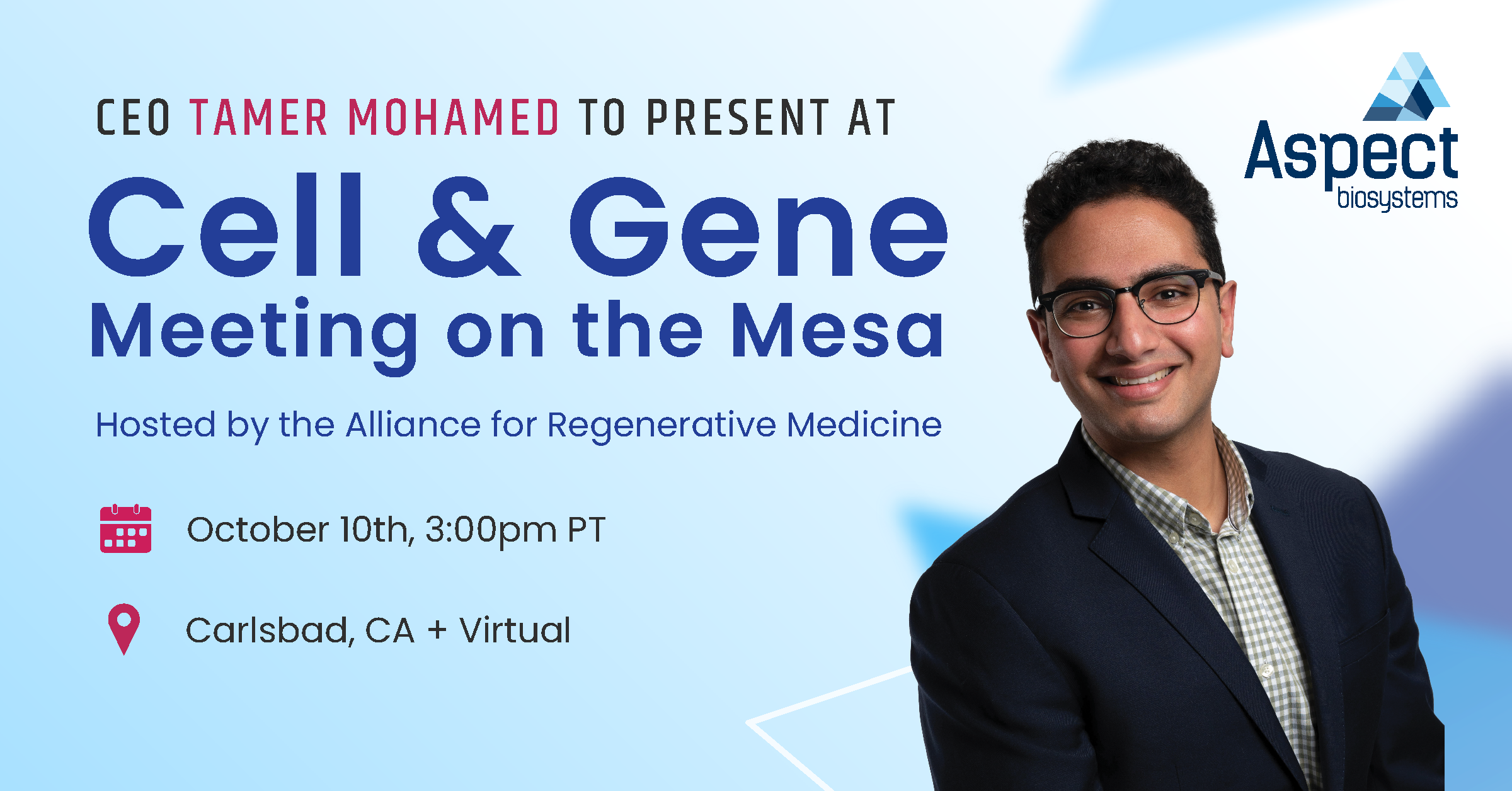 Aspect Biosystems to Present at 2023 Cell & Gene Meeting on the Mesa